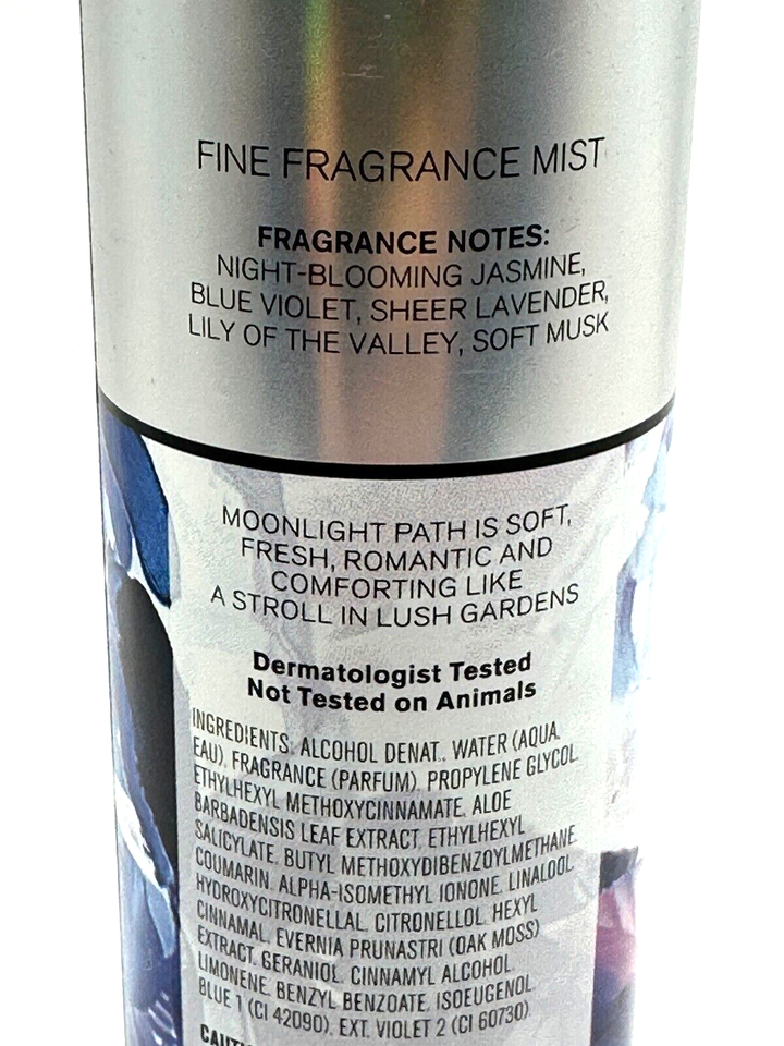 NEW 1 BATH & BODY WORKS MOONLIGHT PATH FINE FRAGRANCE MIST BODY SPRAY 8 ...
