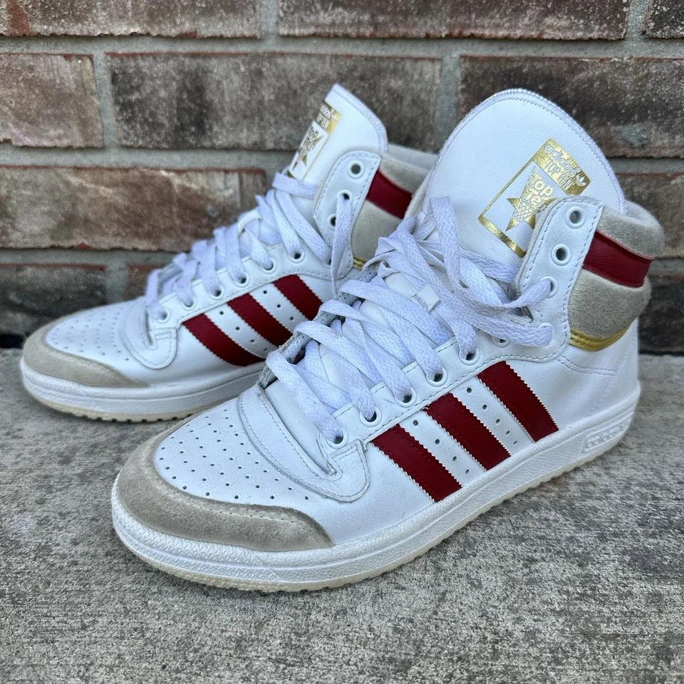 Adidas Top Ten High White Team Victory Red for sale | eBay
