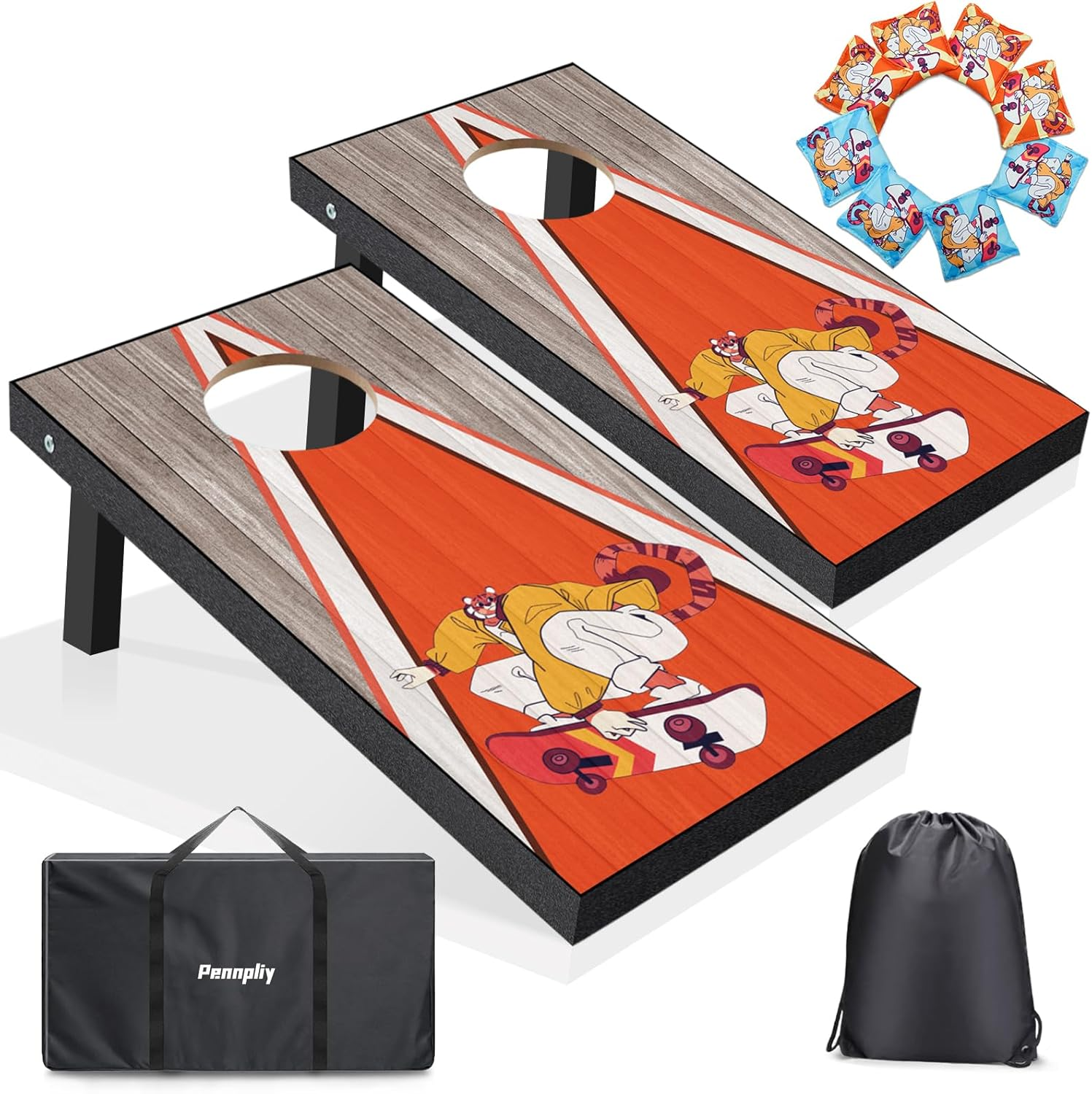 Cornhole Board Set: MDF Corn Hole Sets with 2 Cornhole Toss Boards, 8 ...