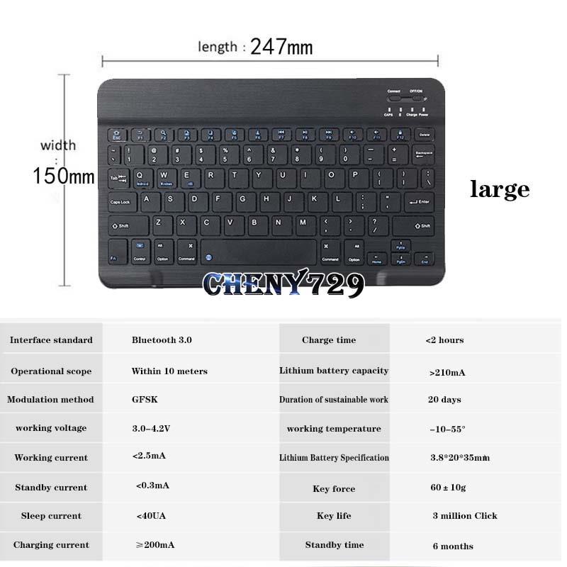 For 10” 12" Linx Tablet - Slim Wireless Bluetooth Keyboard + Stand ...