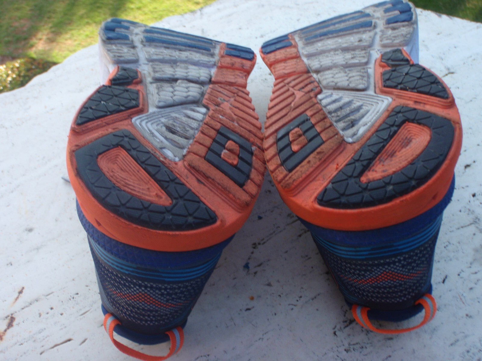 HOKA ONE ONE ARAHI BLUE ORANGE WHITE MEN 11.5 EU 46 COPPER FIT BALANCE ...