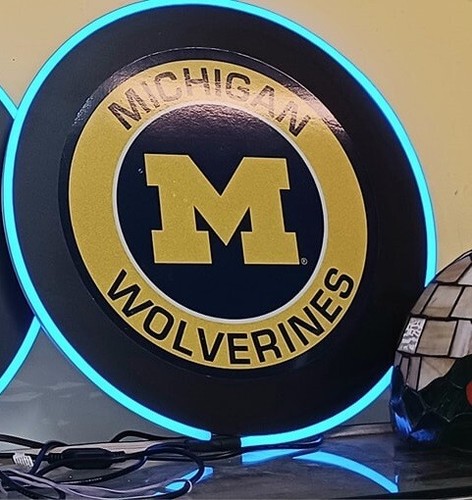 Univ. of MICHIGAN Neon Signs Decor Beer Bar Pub Store 20" Round | eBay