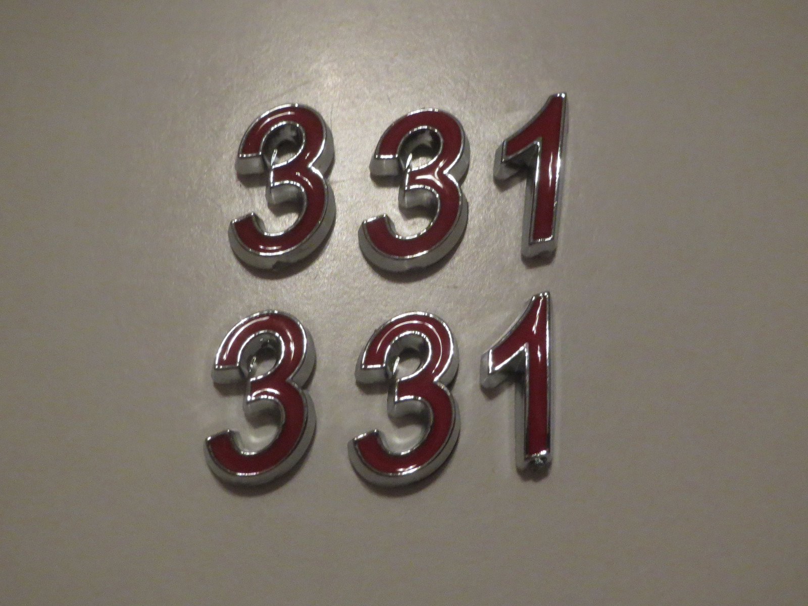 Ford 331 Stroker Hood Scoop Fender Trunk Engine Id Emblems Set Red