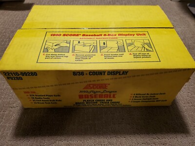 1990 Score Baseball Factory Sealed 8 Wax Box Case NEW 🔥 ⚾️ | eBay