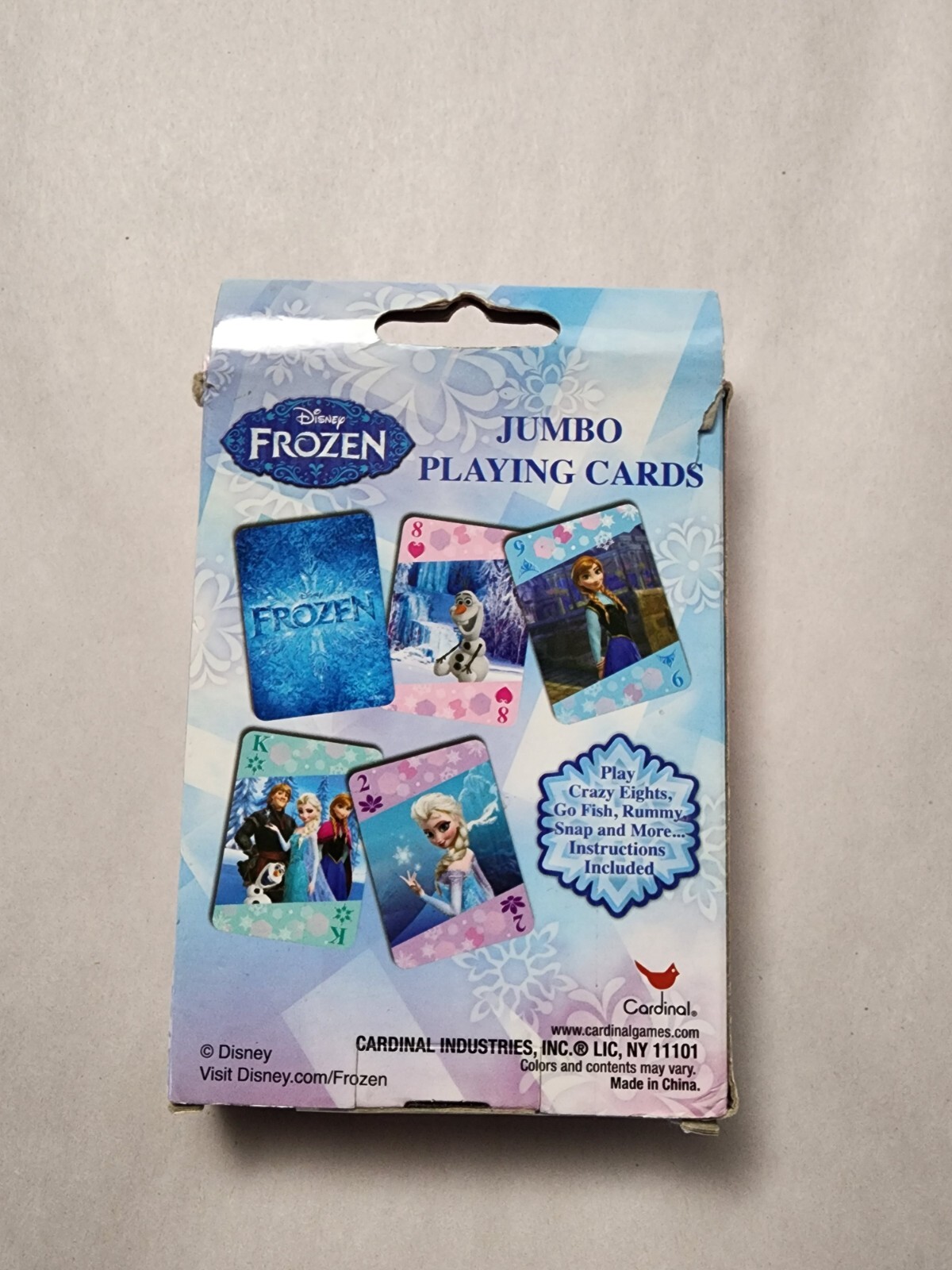 Disney Frozen Jumbo Playing Cards. Play Different Games. Table Games ...