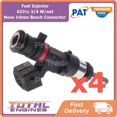 4x PAT Premium Fuel Injector 627cc 3/4 W/ext Nose 14mm PAT Premium ...