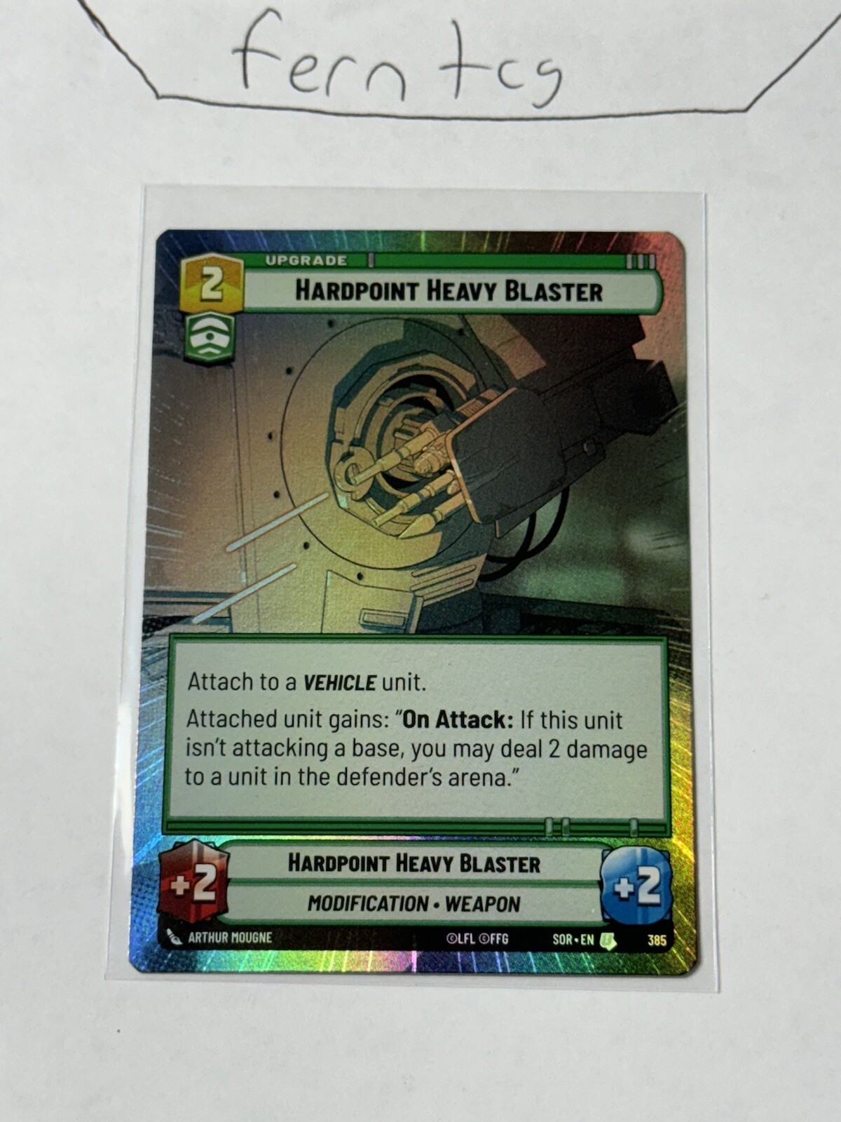 Star Wars Unlimited Hardpoint Heavy Blaster Hyperspace Foil NM Ships ...