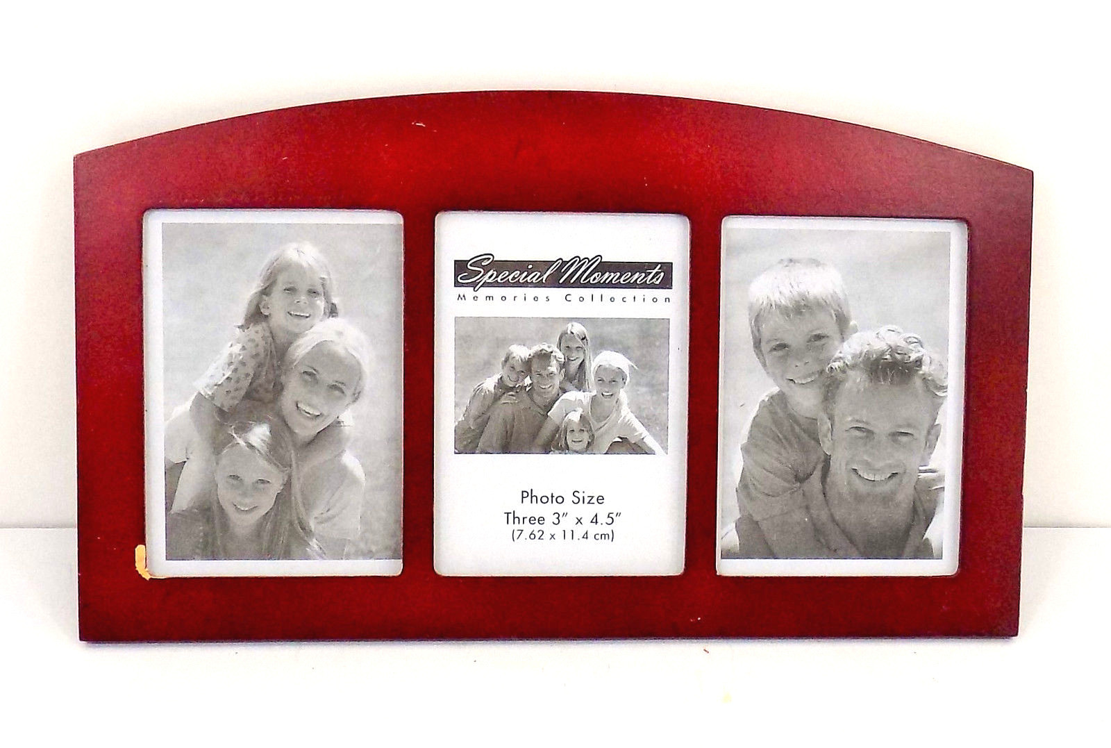 Special Moments Memories Collection 4 1/2 x 3 RED WOOD 3 Photo Frame ...