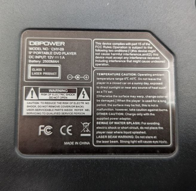 DBPOWER 11.5" Portable DVD Player Swivel Screen with Remote - Blue | eBay