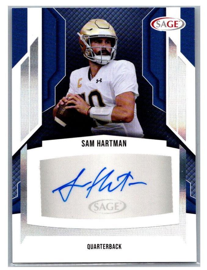 2024 SAGE HIT Low Series - Autographs Sam Hartman #A-SH Silver (AU, RC ...