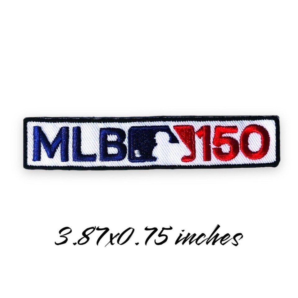 2PCS MLB 150th Black Border 3.87"x0.75" Embroidered Iron On Patch | eBay