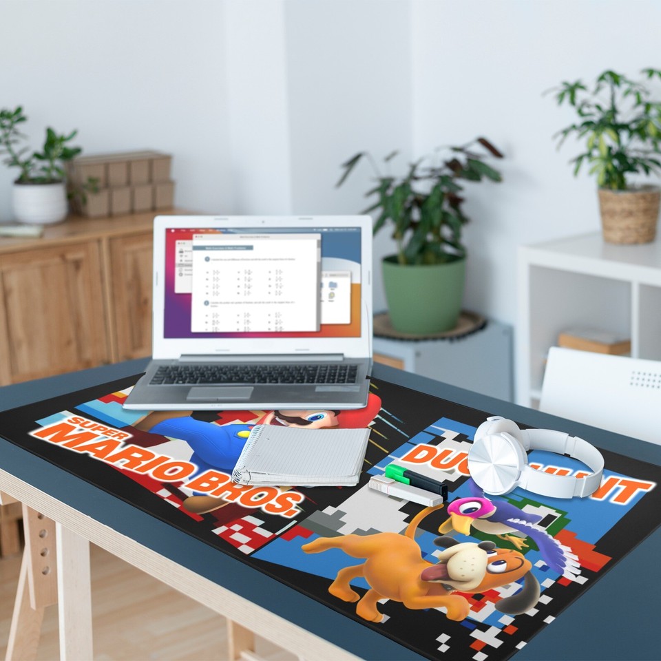 Retro Super Mario Bros. / Duck Hunt NES Game Desk Mat Mega Gaming ...
