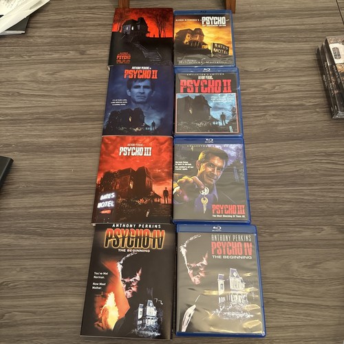 Psycho Complete 4-Movie Bluray Scream Factory w/Custom Slipcovers ...
