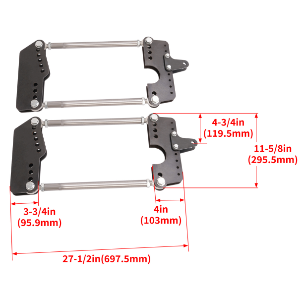 Adjustable Universal Drag Race H.D. Parallel 4-Link Rear Suspension Kit ...