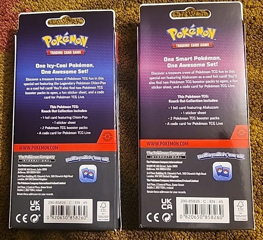 Pokemon TCG Alakazam And Chien-Pow Knockout Collection Boxes (2) Lot Of ...