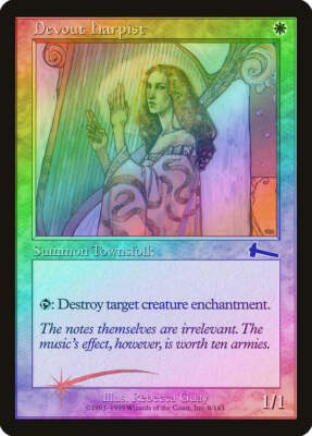 Devout Harpist FOIL Urza's Legacy NM White Common MAGIC MTG CARD ...