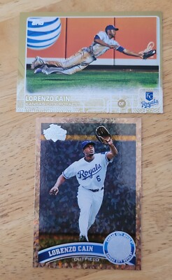 LORENZO CAIN Lot (2) 2011 Topps Cognac Diamond Anniversary 2015 Topps ...