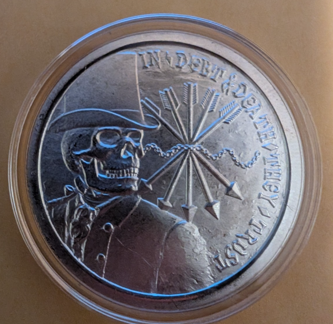 1 oz Silver - IN DEBT & DEATH ☠️ THEY TRUST .999 Pure Silver | eBay