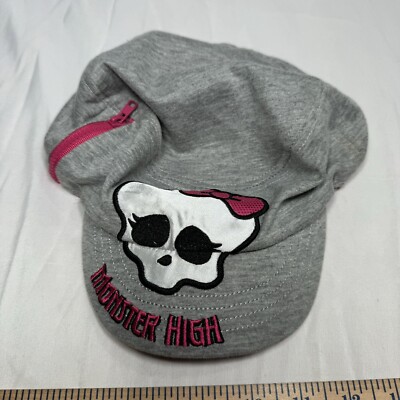 Monster High Zipper Pillbox Grey Hat Adult One Size Fits All Rare ...
