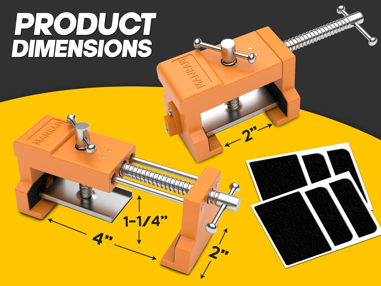Cabinet Clamps 2 Pack - Protective Case Included - Claw Clamps for ...
