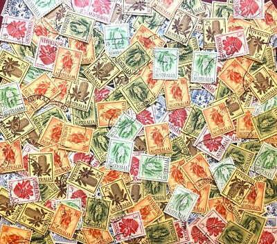 Australia Predecimal Used Stamps. Native Flowers x 200 (8089) | eBay