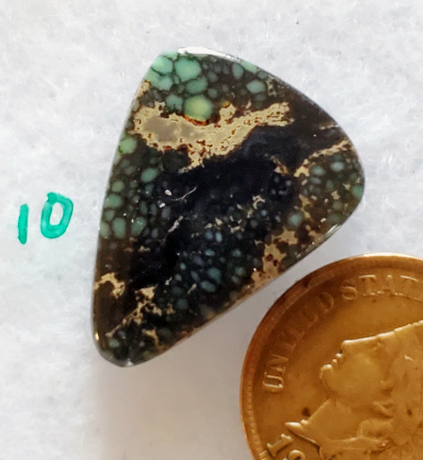 Snowville Variscite Turquoise Cabochon!11.9ct Fine Grade Natural Webbed ...