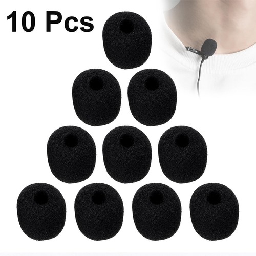 10pcs Mini Black Mic Cover Protector Microphone Headset Windscreen ...