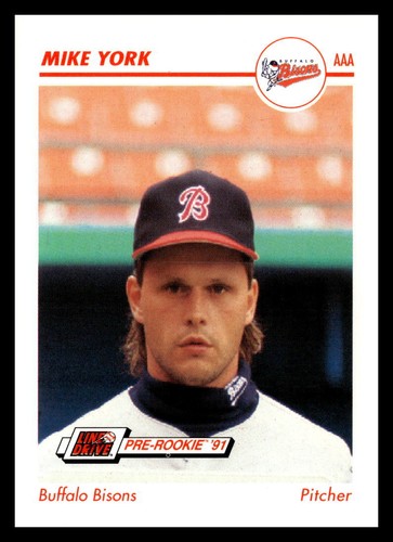 1991 Line Drive AAA #48 Mike York Buffalo Bisons Baseball Card | eBay