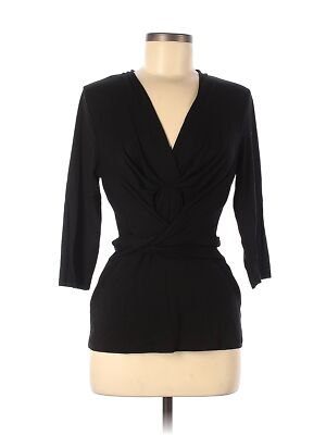 Banana Republic Issa London Collection Women Black 3/4 Sleeve Top M | eBay