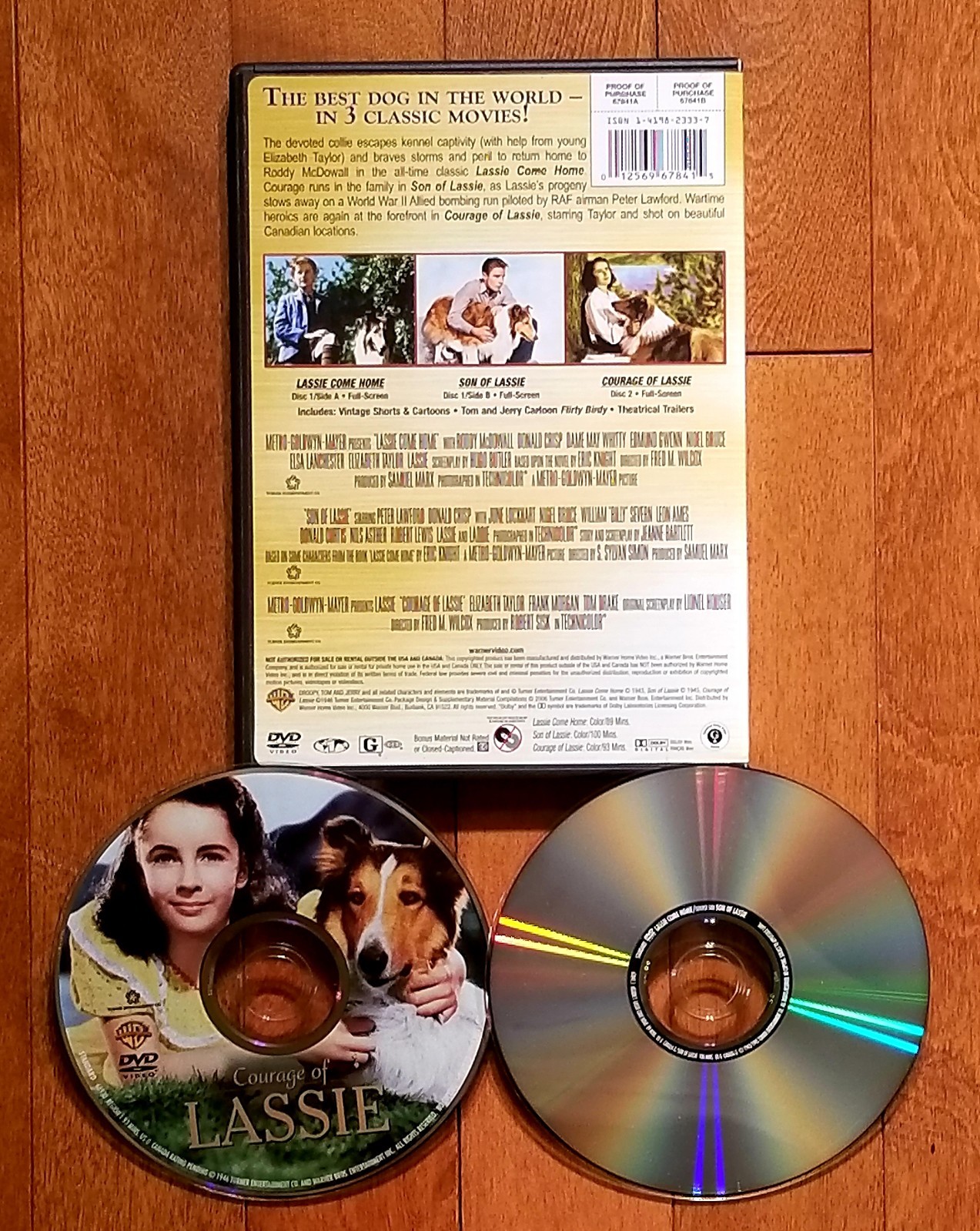 Lassie Come Home/Son of Lassie/Courage of Lassie (DVD, 2006, 2-Disc Set ...