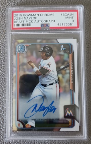 2015 Josh Naylor 1st Bowman Chrome BCAJN Rookie RC Auto PSA 9 Mint | eBay