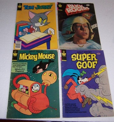 Four 1980 Whitman Comics: Mickey Mouse, Tom and Jerry, Buck Rogers | eBay