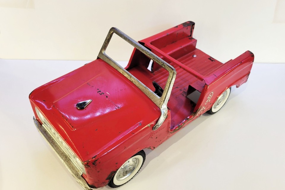 Vintage 1960's Nylint Ford Bronco Fire Chief Pressed Steel Truck 11" | eBay