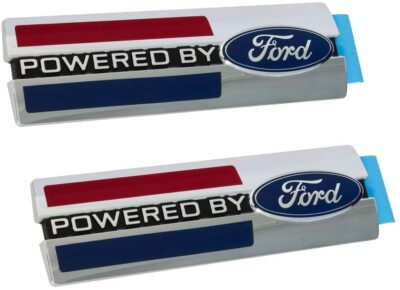 POWERED BY FORD EMBLEM SET - MUSTANG COBRA R LIGHTNING RAPTOR SHELBY GT ...