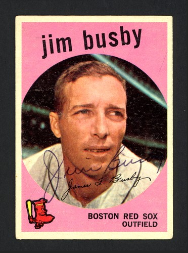 Jim Busby Autographed Signed Auto 1959 Topps Card #185 Boston Red Sox ...