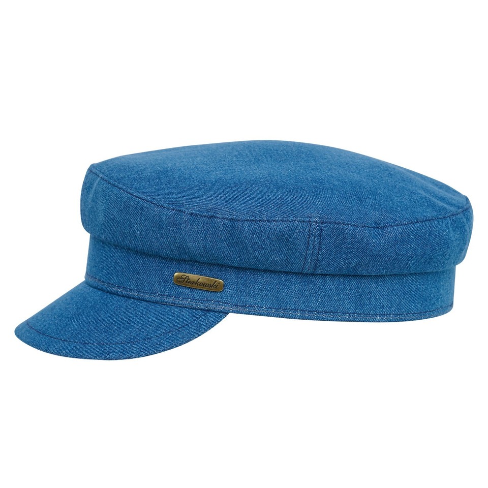 Sterkowski TRAWLER Denim Classic Fisherman Cap Breton Sailor Fiddler ...