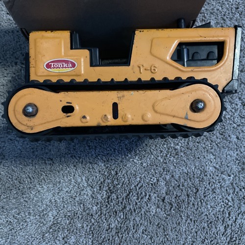 VINTAGE 11970S TONKA T6 BULLDOZER CRAWLER LOADER TRACTOR PRESSED STEEL ...