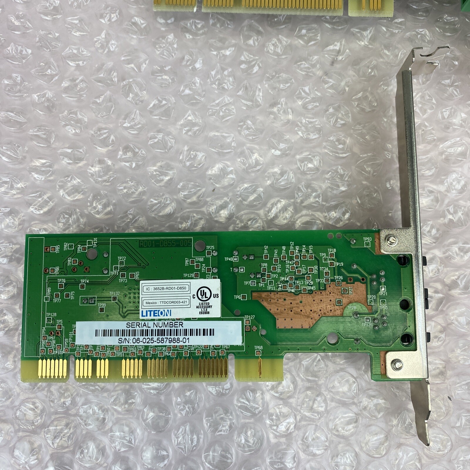 Lot of 3 various PCI card 56k fax modems Conexant KB5815G Agere 90109-2 ...