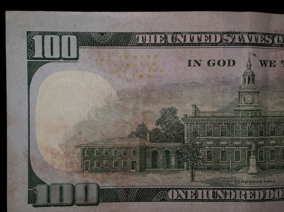 100 Dollar Bill 2009 Massive Ink Bleeding 2 Side Contamination Error | eBay