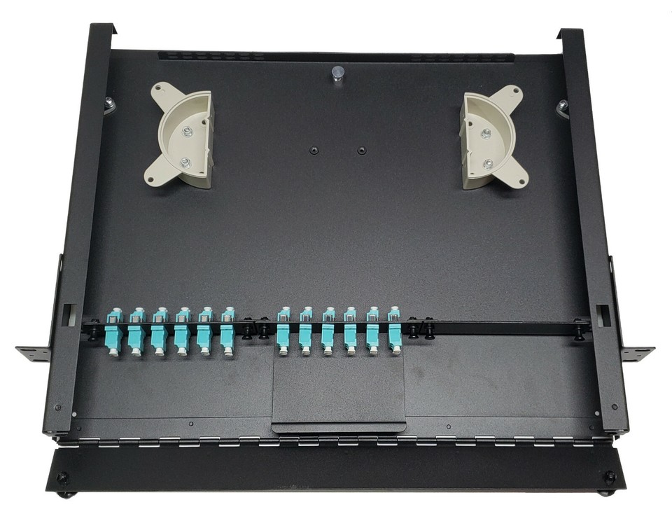 24 Fiber 1RU Rack Mount FDP Patch Only w/ 12 LC/OM3 Duplex Adapters | eBay