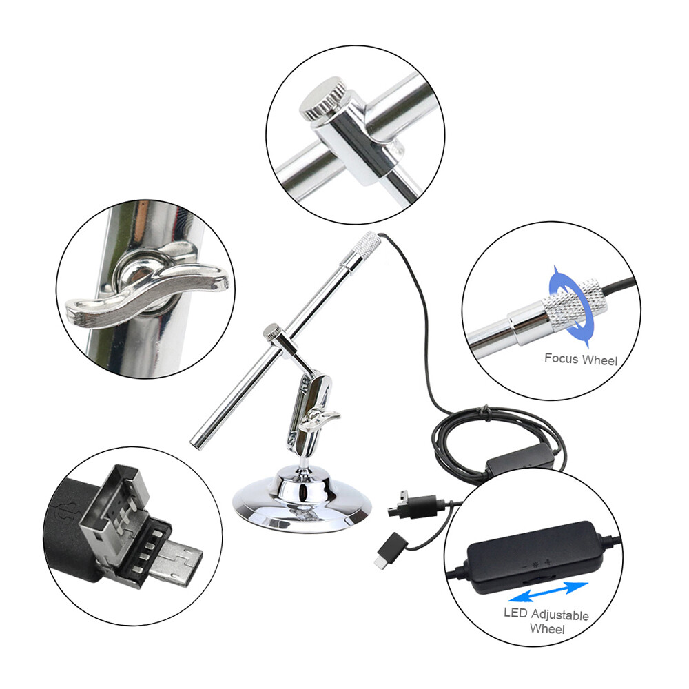 10X-200X Magnification Digital USB Microscope Inspection Magnifier ...