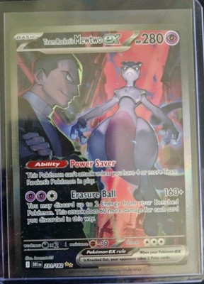 Pokemon TCG Destined Rivals Team Rocket’s Mewtwo EX SIR 231/182 pack ...