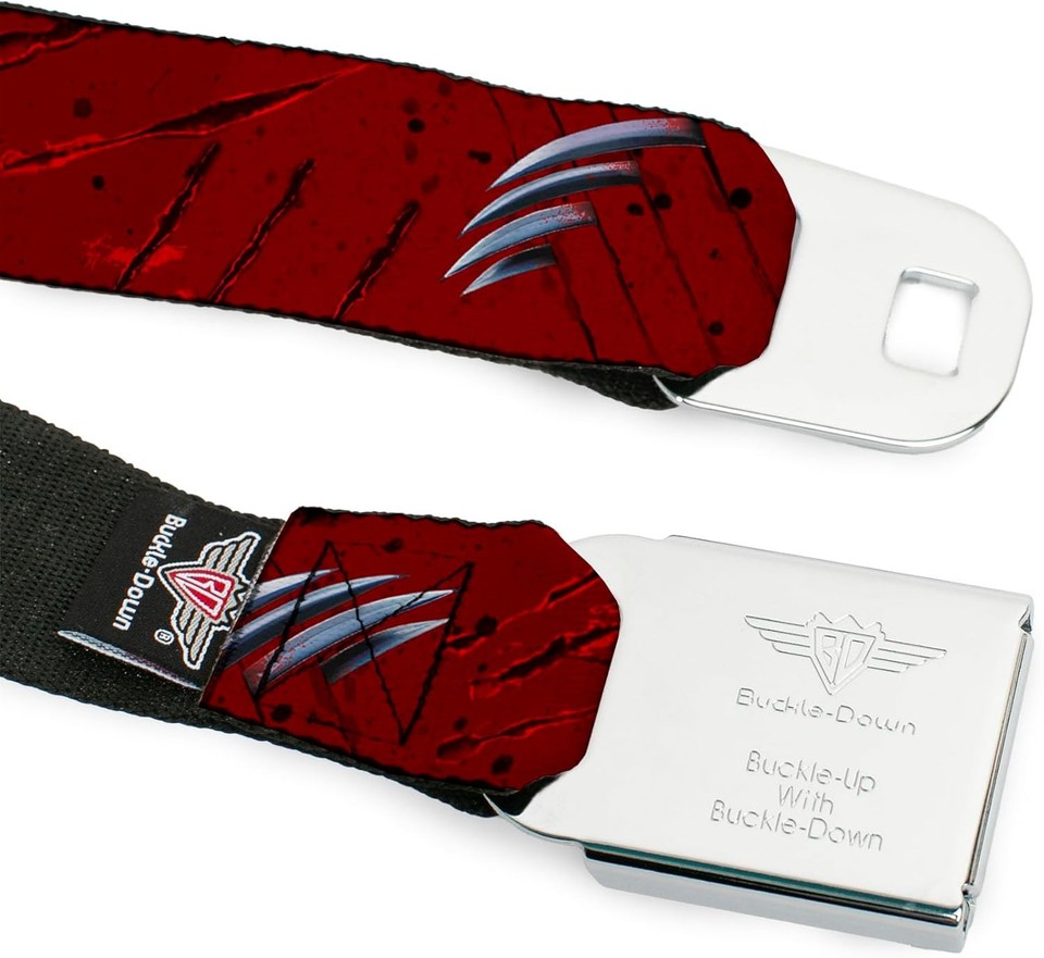Freddy Krueger Blade Hand Full Color Black/Blood Splatter Seatbelt ...