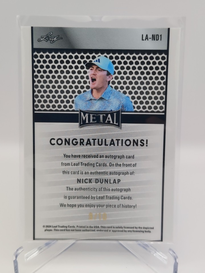 2024 Leaf Metal - Nick Dunlap - Auto /10 | eBay
