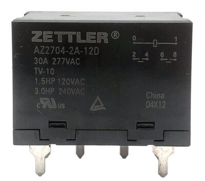 1PC ZETTLER AZ2704-2A-12D Power Relay 30A 277VAC 6Pins | eBay