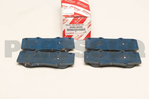 044650K340 Genuine Toyota PAD KIT, DISC BRAKE, FRONT 04465-0K340 | eBay