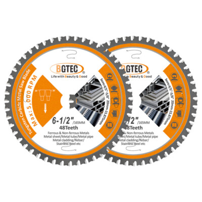 2pcs TCT Cutting Disc Metal Wood 165mm Carbide Saw Blade table saw ...