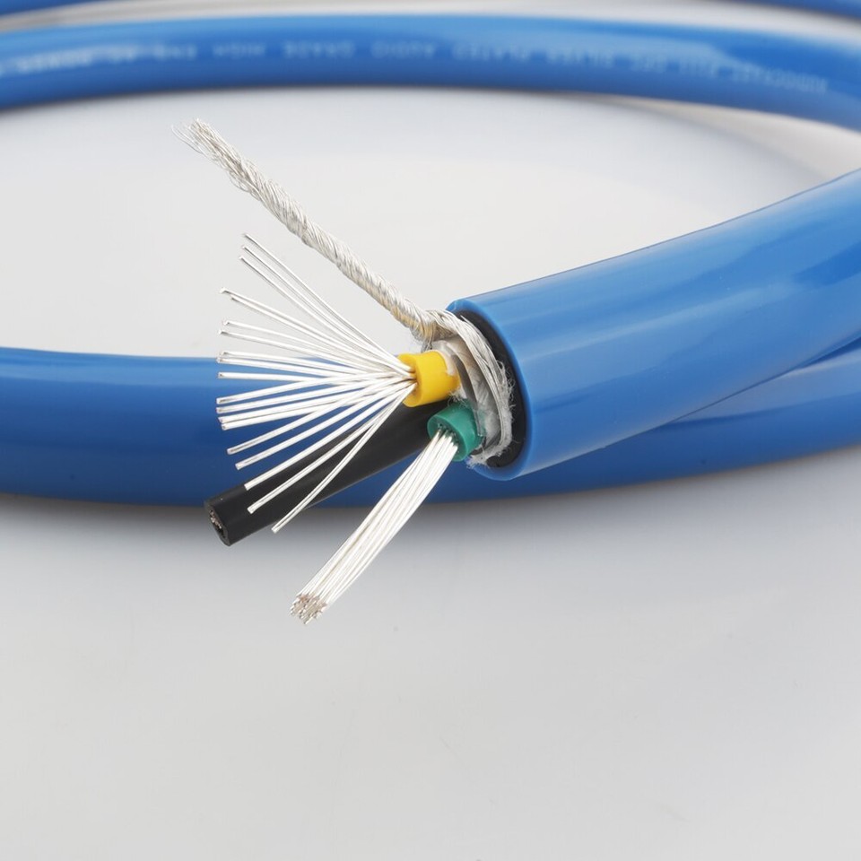 Per Meter OFC Silver Plated AC Power Cord EMC Shielded Bulk Mains Cable ...