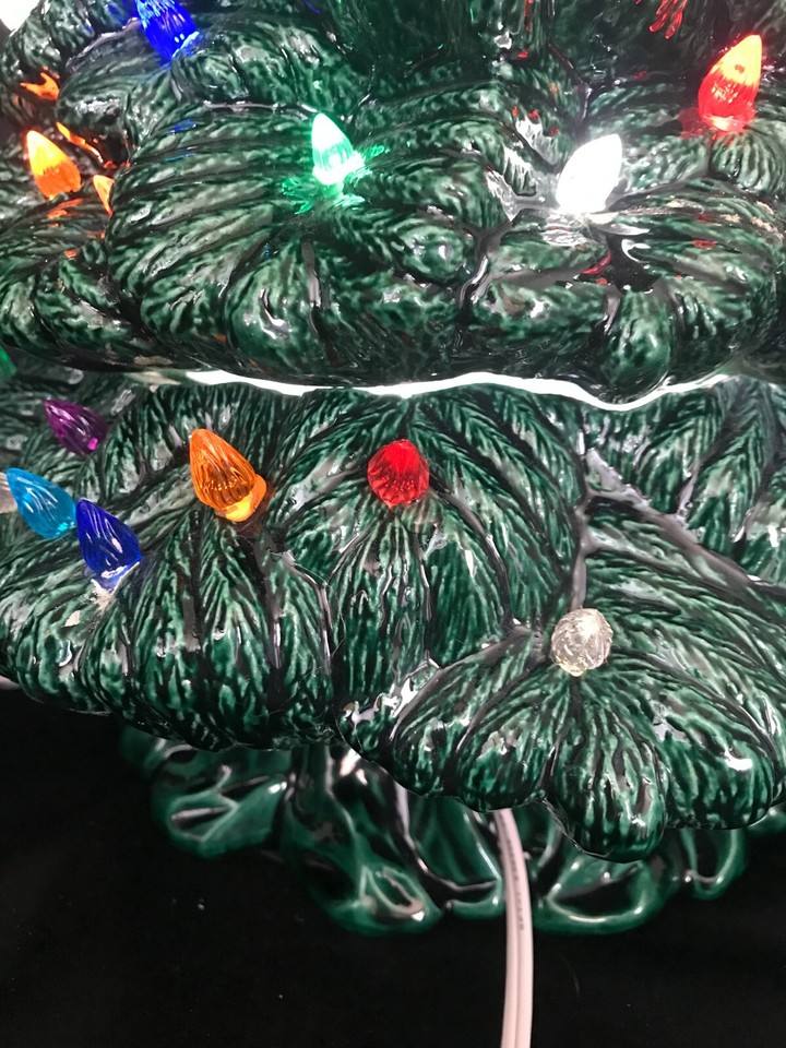 Vintage Large Ceramic Christmas Tree Nowell Molds 19 Inch 3 Tier ...