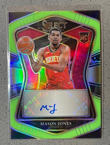 2020-21 Select Signatures #RS-JON Mason Jones /99 Neon Green Prizm ...